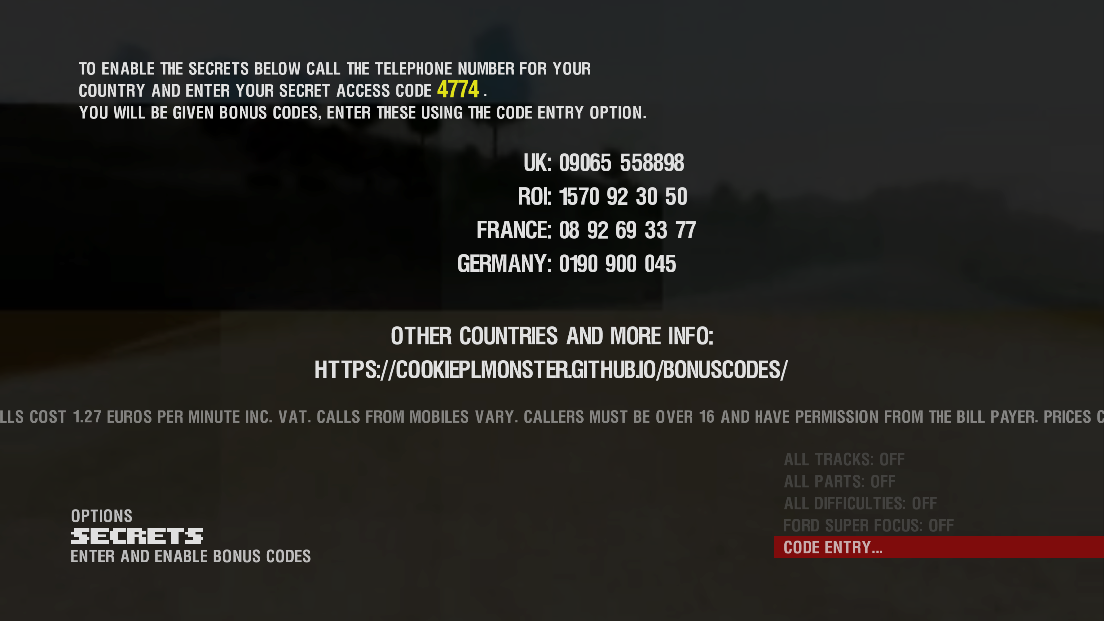 CMR3 HD UI Screenshots